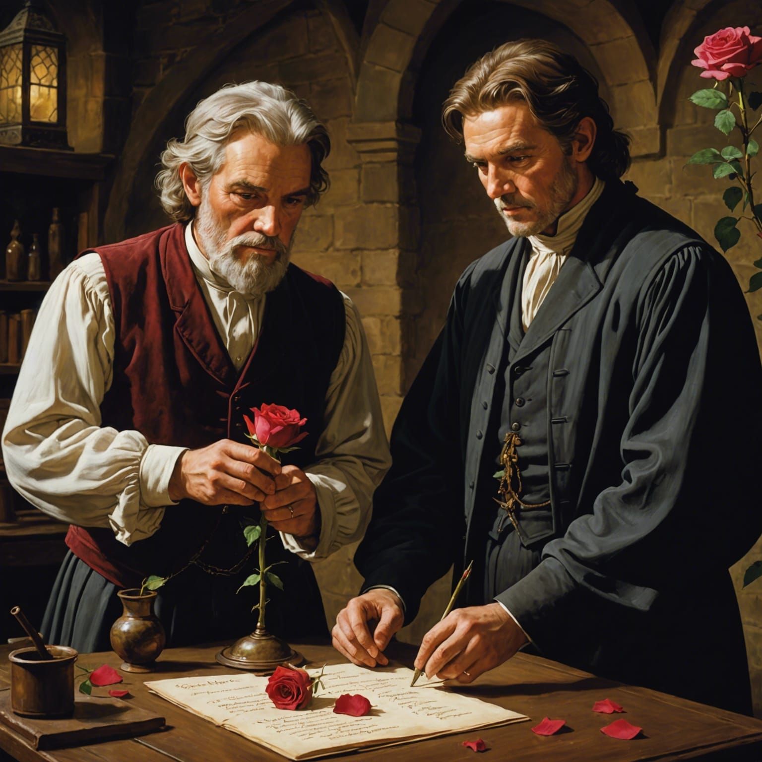 Master and apprentice. - AI Generated Artwork - NightCafe Creator