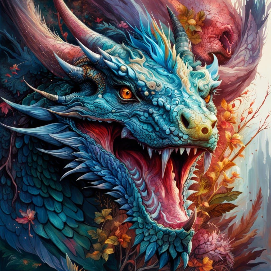 colorful dragon - AI Generated Artwork - NightCafe Creator