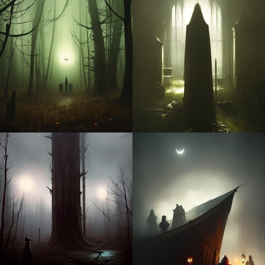 Creepiest, spookiest ghosts under the bed of an innocent boy. Moody ...