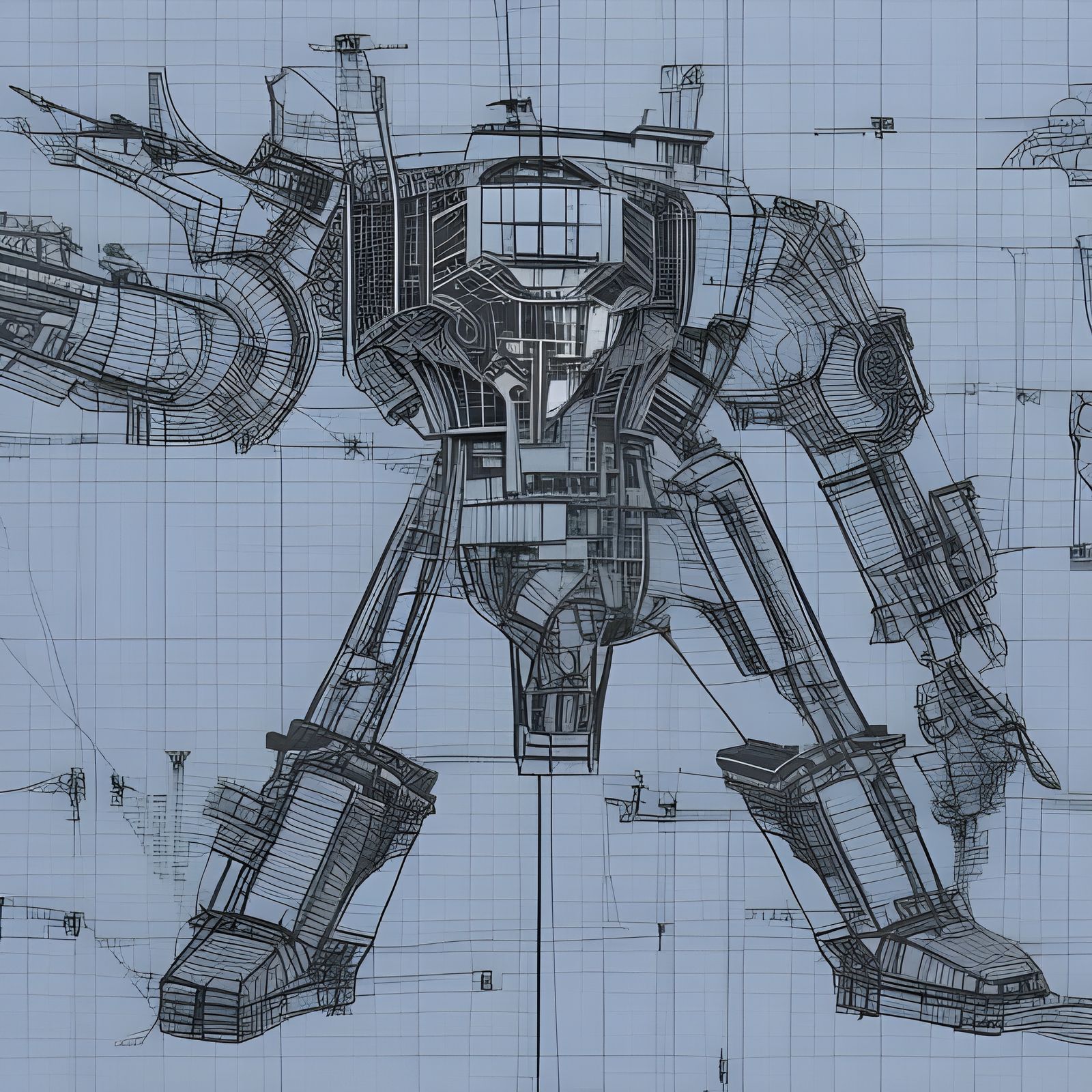 Upgraded IronMan Suit Blueprint - AI Generated Artwork - NightCafe Creator