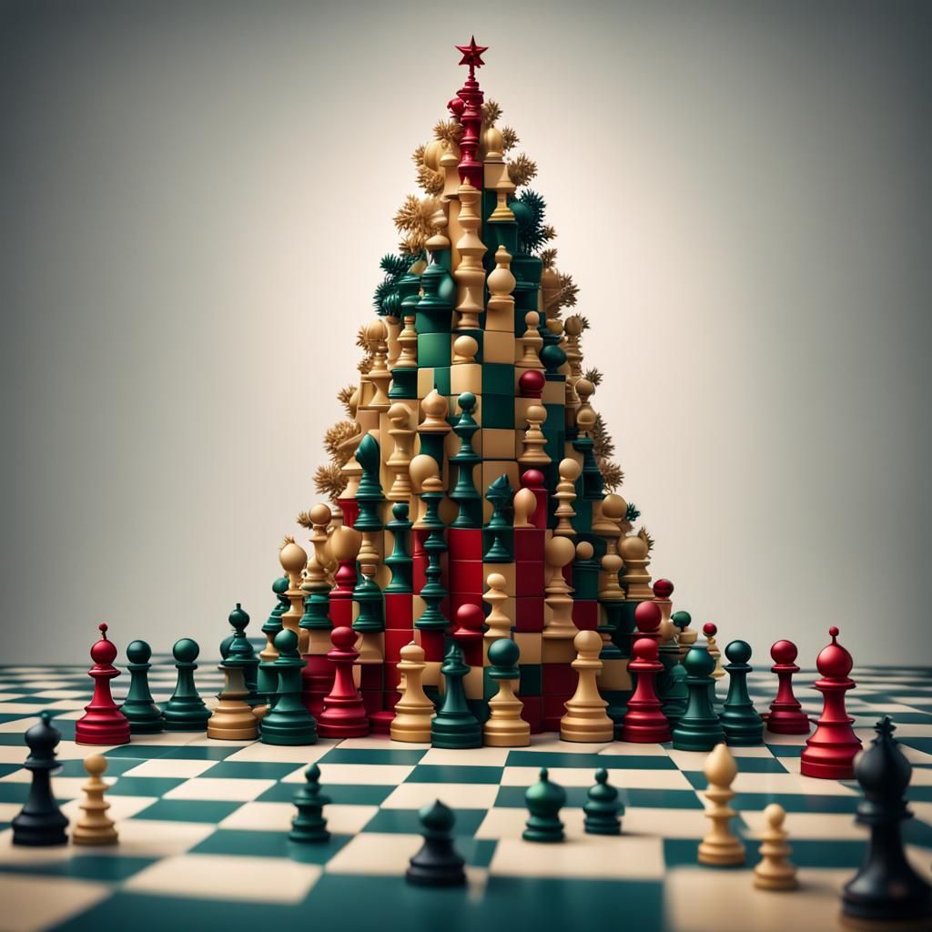 Chessmas Tree - AI Generated Artwork - NightCafe Creator