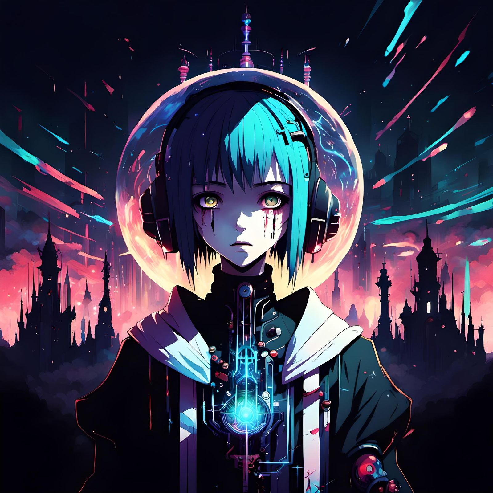 Anesthesia gothic art horror retrofuturism synesthesia mysterious anime ...