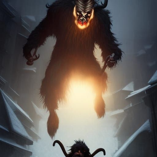 Krampus battle - AI Generated Artwork - NightCafe Creator
