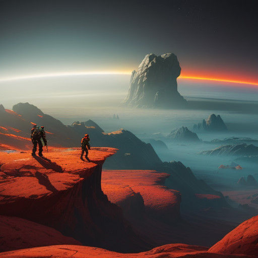 Settlers Crash-Land on Mysterious Alien World in V... - AI Art