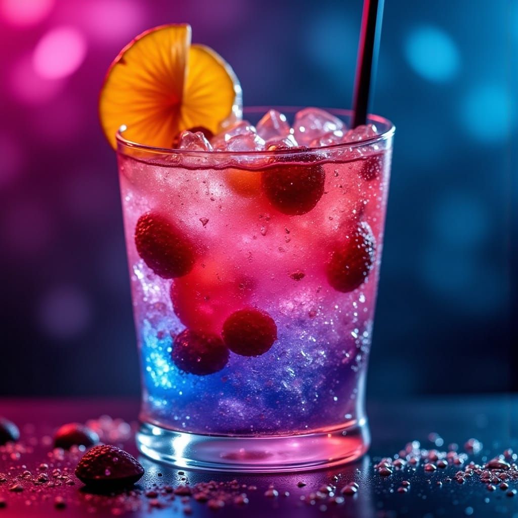 Tangy Tropical Cocktail - Vibrant Tropical Cocktail in Extre...