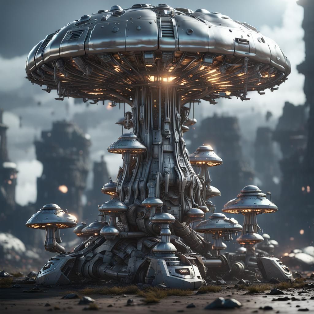 Mushroom invasion - AI Generated Artwork - NightCafe Creator