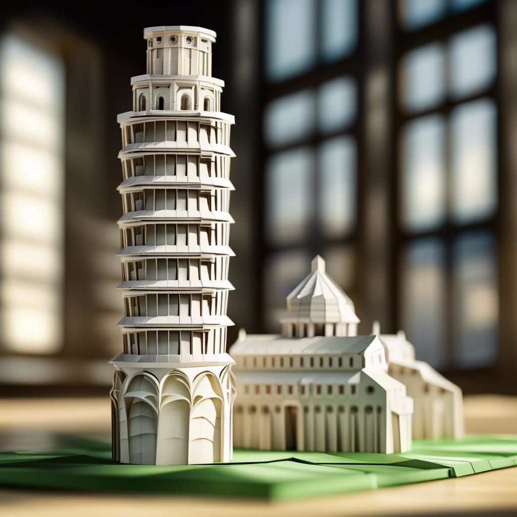 Paper tower - AI Generated Artwork - NightCafe Creator