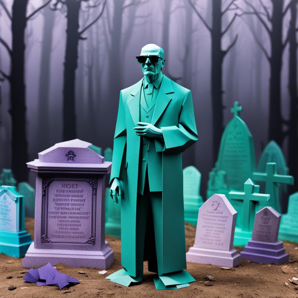 Origami Ghost - AI Generated Artwork - NightCafe Creator