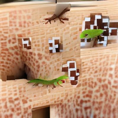 cute gecko, minecraft - AI Generated Artwork - NightCafe Creator