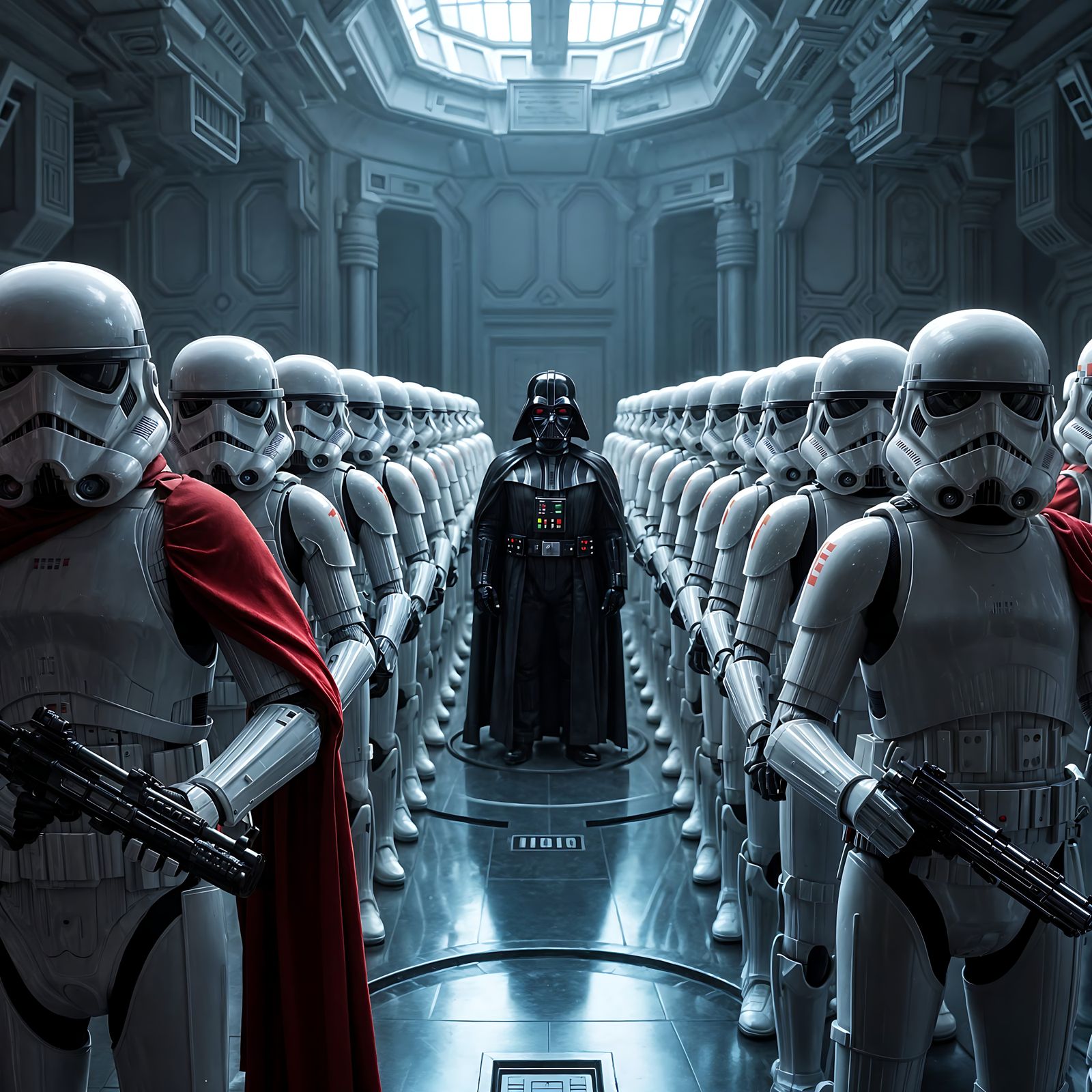 Stormtroopers, Darth Vader and Imperial Guards.