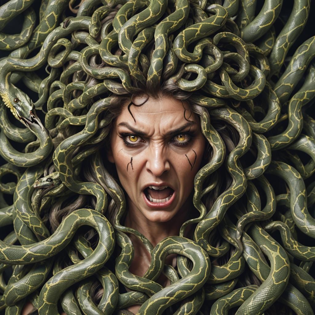 Medusa portrait - AI Generated Artwork - NightCafe Creator