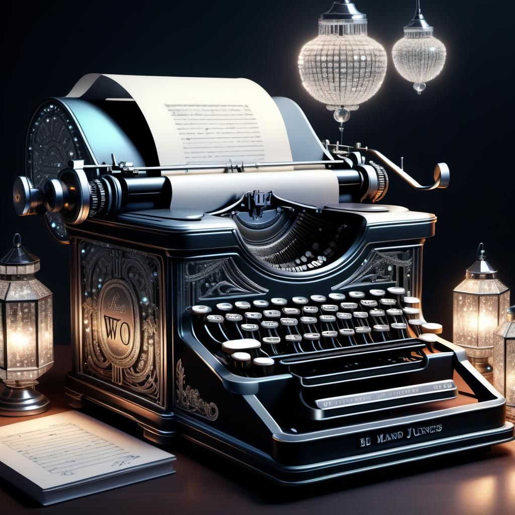 Vintage Typewriter - AI Generated Artwork - NightCafe Creator