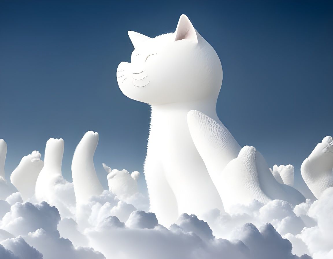 Playful cloud cats - AI Generated Artwork - NightCafe Creator