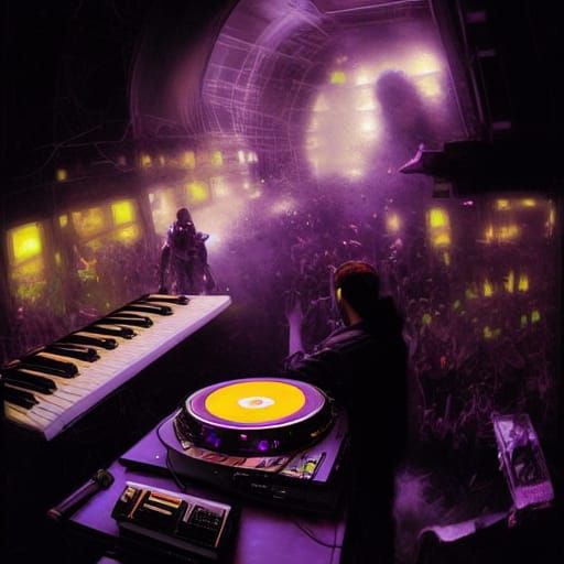 Mr. Wobble Dubstep purple and orange concert biopunk subwoofers sound ...