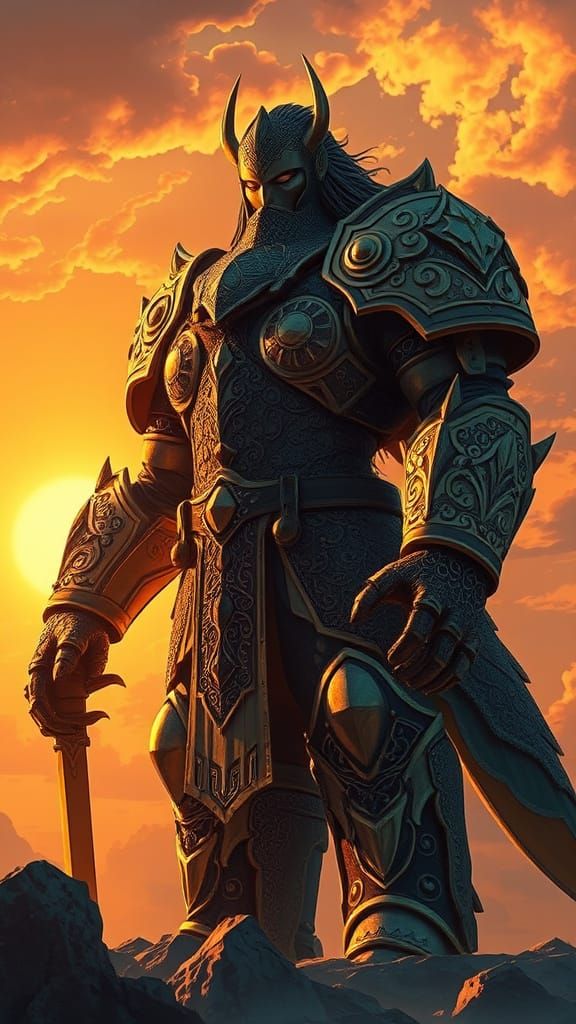 Goliath Fighter Resolute Studio Ghibli complementary colors deep color ...