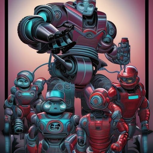 R2-units robots - AI Generated Artwork - NightCafe Creator