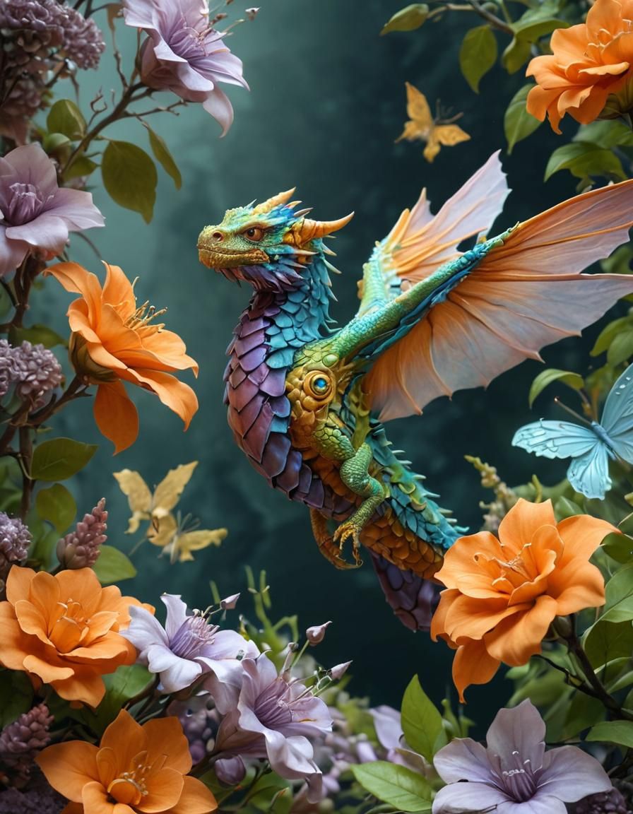 Biopunk Dragonbird - AI Generated Artwork - NightCafe Creator