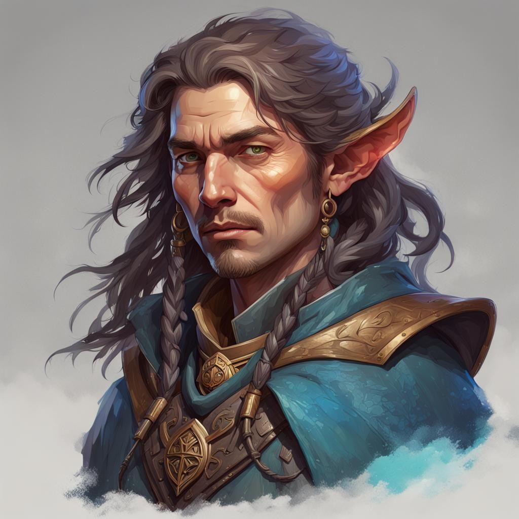 Half-elf portrait - AI Generated Artwork - NightCafe Creator