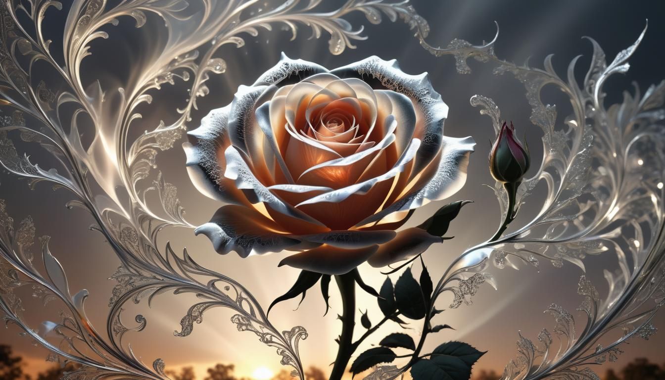 Silver Rose: 3 - AI Generated Artwork - NightCafe Creator