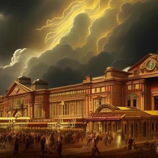 Pt barnum thunder cloud. Epic cinematic brilliant stunning intricate ...