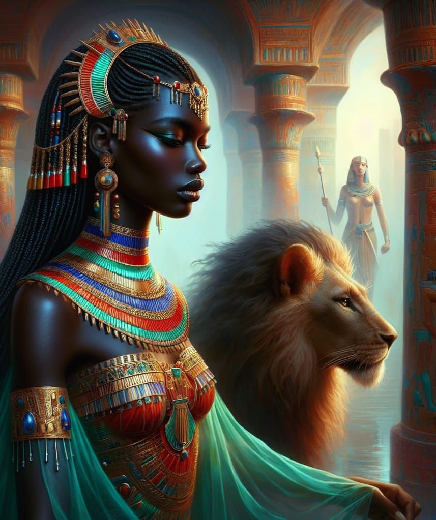 Mehit, an ancient Nubian/Egyptian Lioness Goddess of War, the Sun, and ...