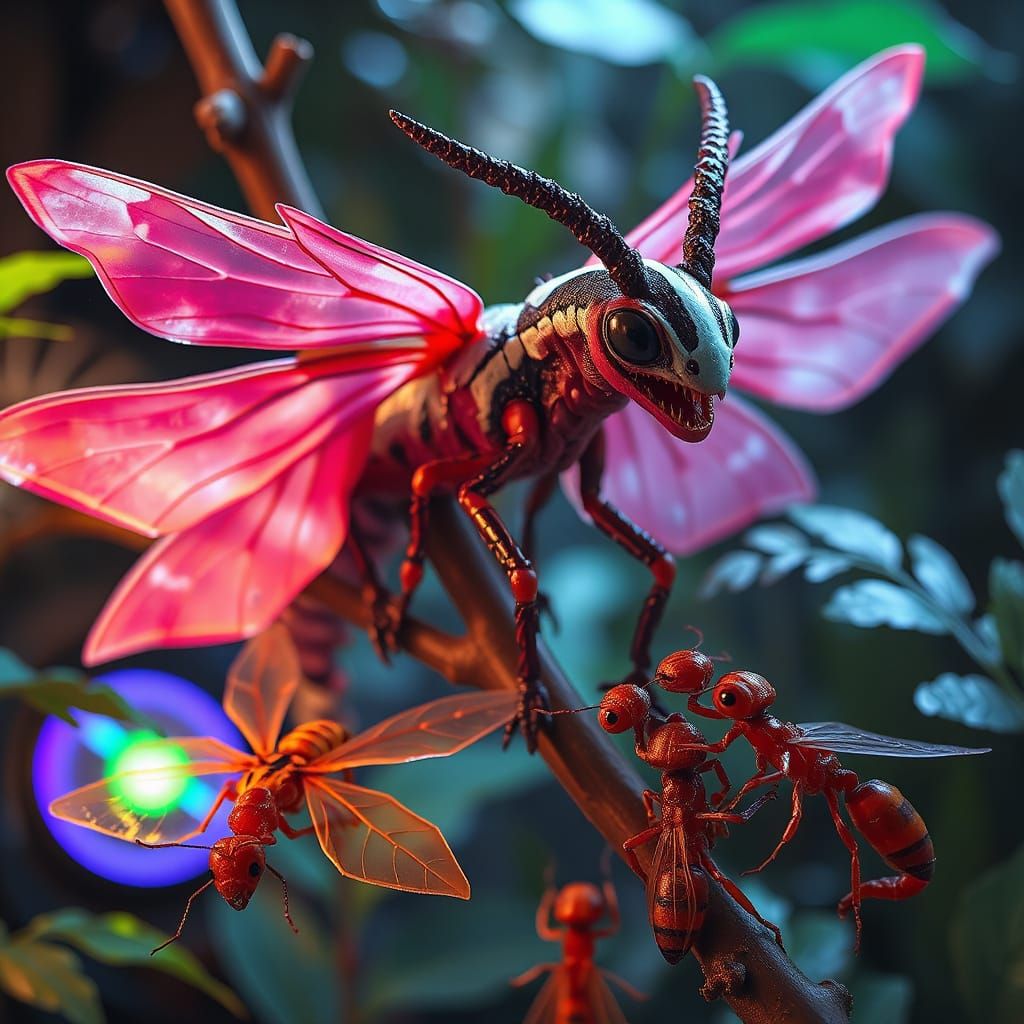 Alien Exoplanet Creature in Vibrant, Otherworldly ... - AI Art