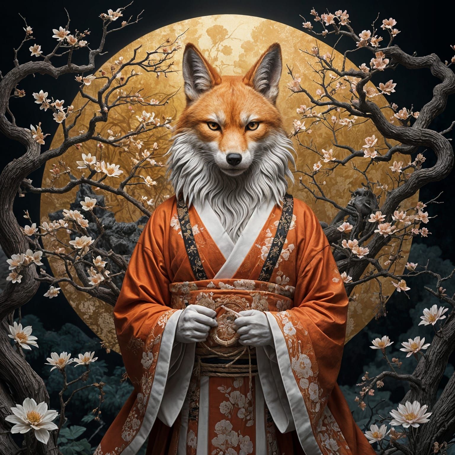 Ancient Japanese god kitsune... - Ancient Japanese god kits...