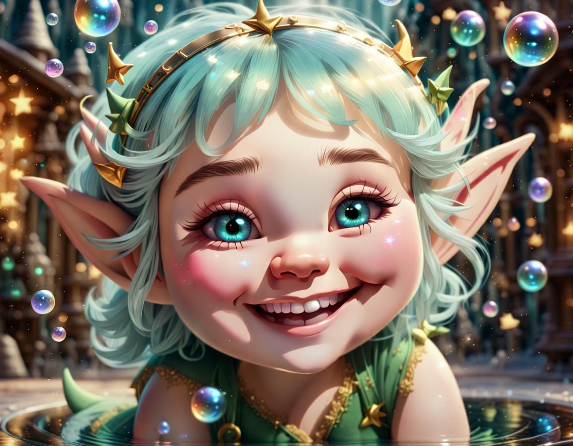 Elf Portrait Of The Elf Of Happiness - AI Generated Artwork - NightCafe ...