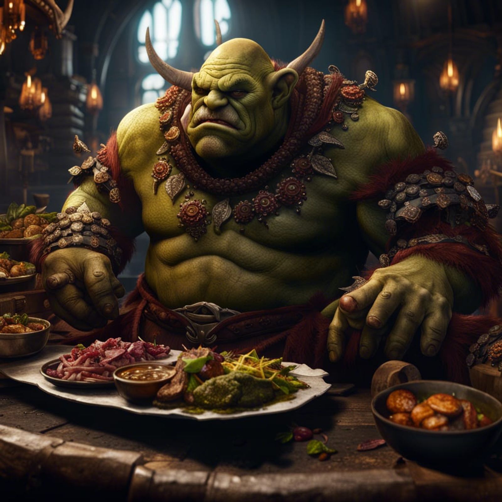 Gurmluck, Famous Ogre Food Critic - AI Generated Artwork - NightCafe ...