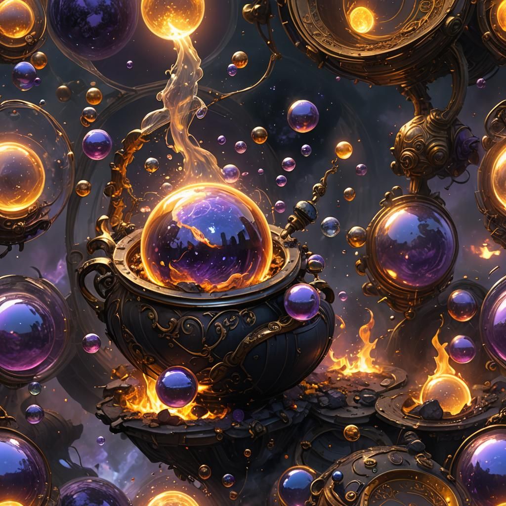 hubble bubble toil and trouble fire burn and cauldron bubble - AI Generated Artwork - NightCafe ...
