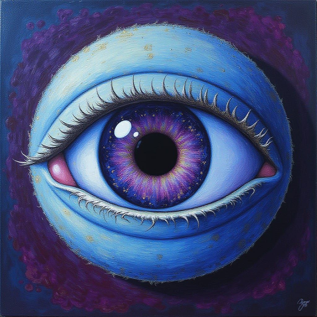 An abstract eyeball - Surreal Galaxy Eyeball in Cosmic Art