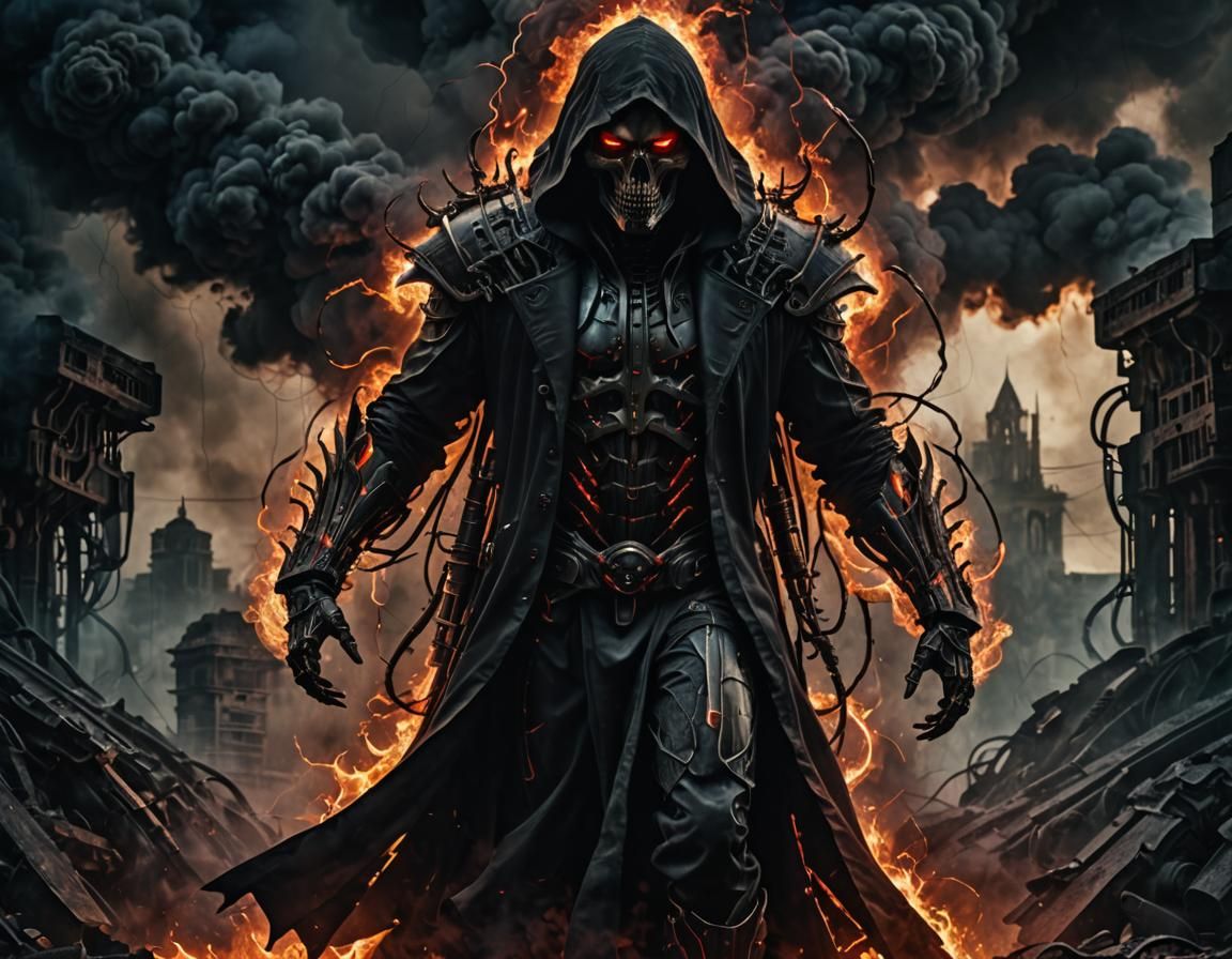 Biomechanical Reaper (Evolution) - AI Generated Artwork - NightCafe Creator