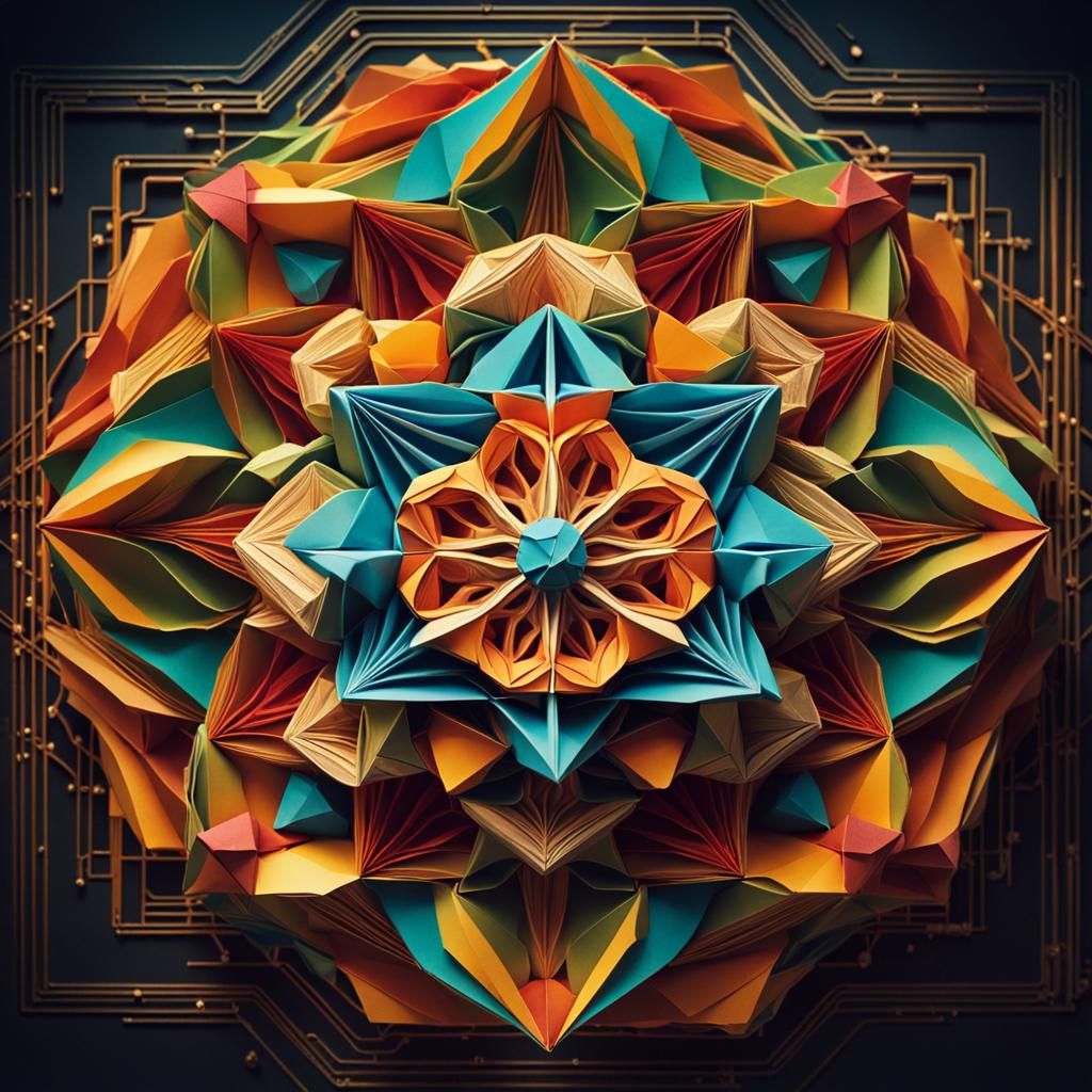 Sacred geometry paper-art mandala - AI Generated Artwork - NightCafe ...