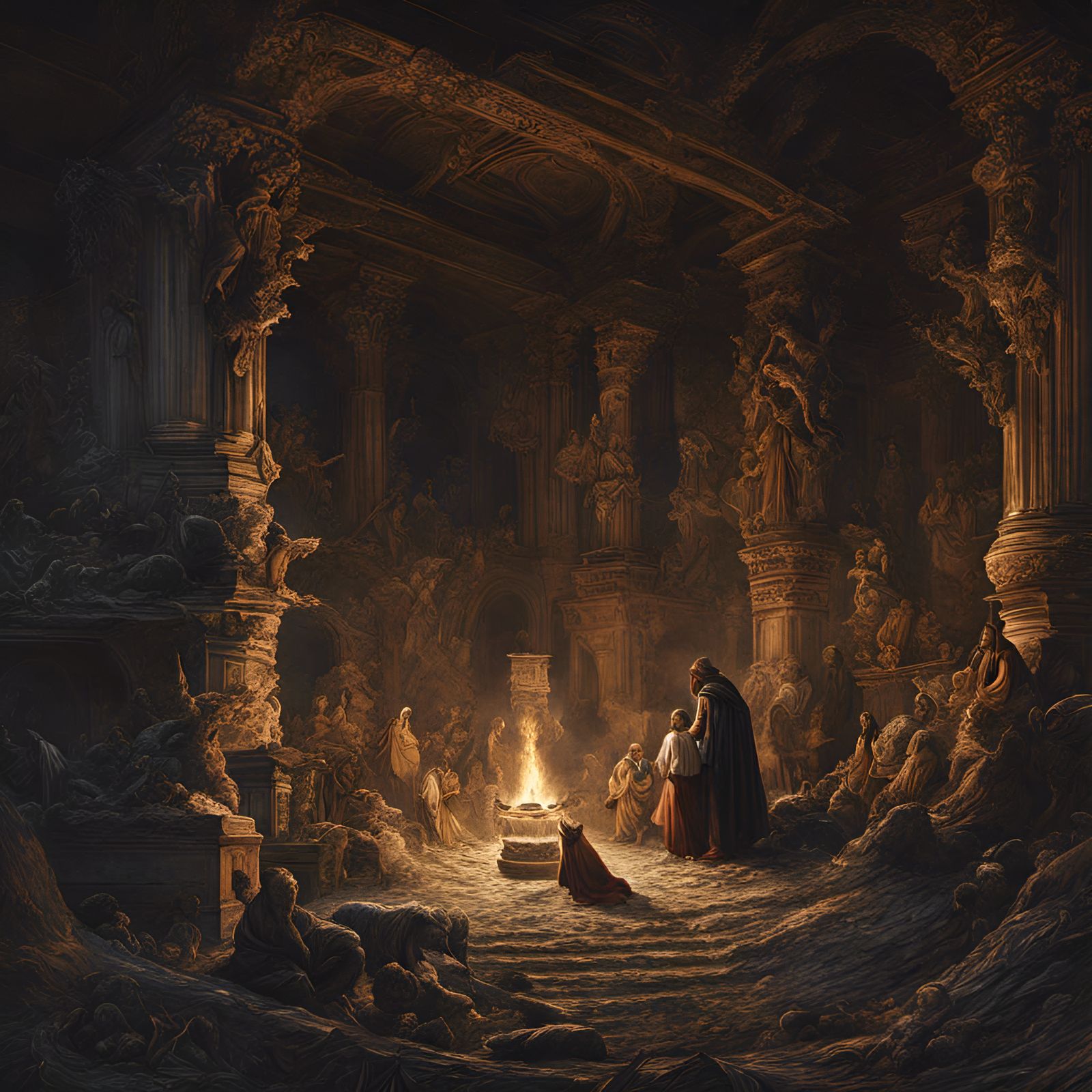 In the Catacombs Under Sarlsholm - AI Generated Artwork - NightCafe Creator