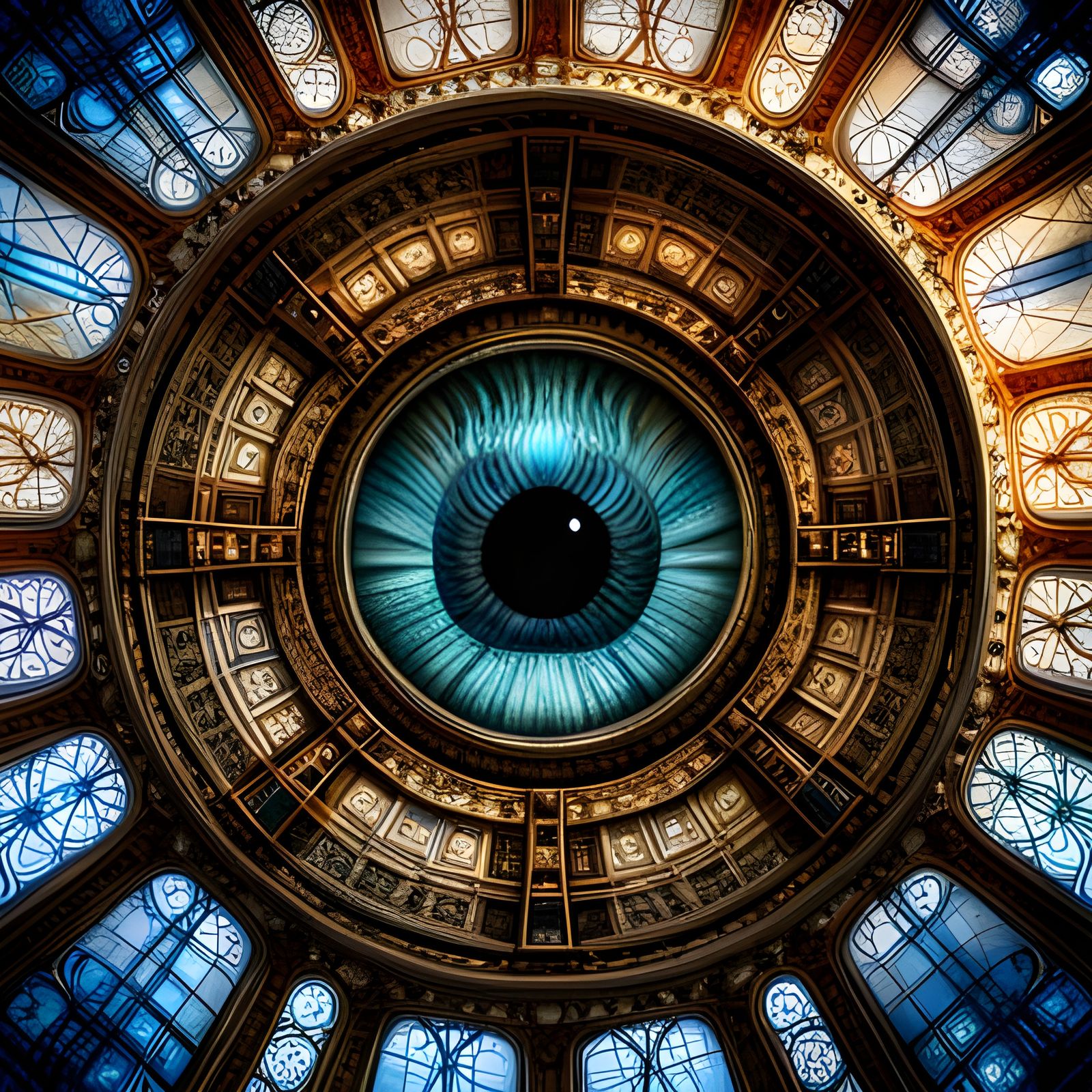 The stained glass eye👁 - AI Generated Artwork - NightCafe Creator