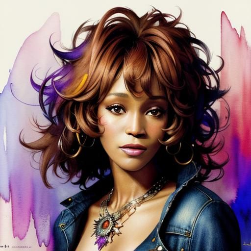 Whitney Houston - AI Generated Artwork - NightCafe Creator