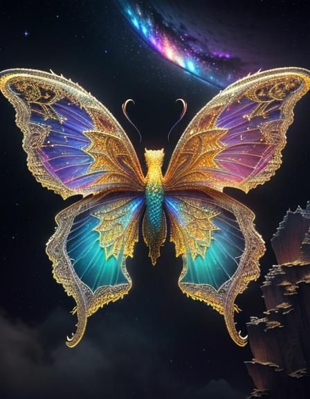 Cosmic Butterfly - AI Generated Artwork - NightCafe Creator