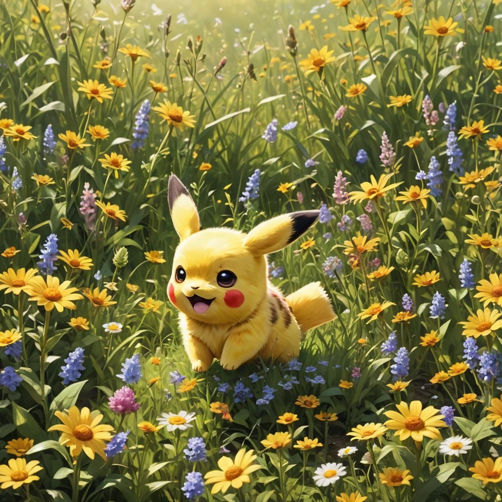 Pikachu's Playtime - AI Generated Artwork - NightCafe Creator
