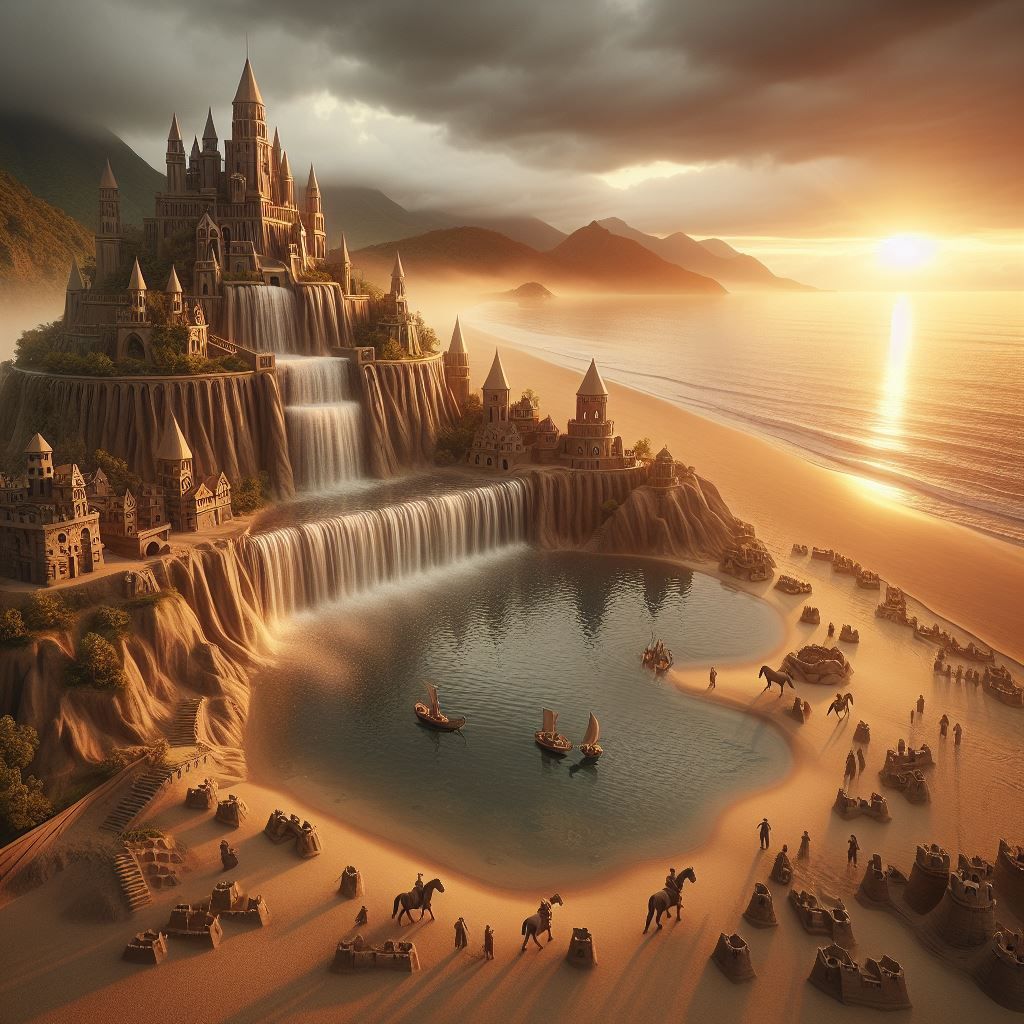 Medieval beach town - AI Generated Artwork - NightCafe Creator