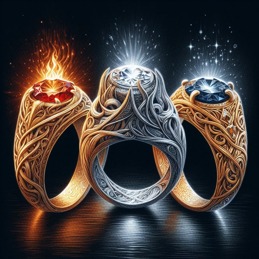 Elven rings of power - AI Generated Artwork - NightCafe Creator