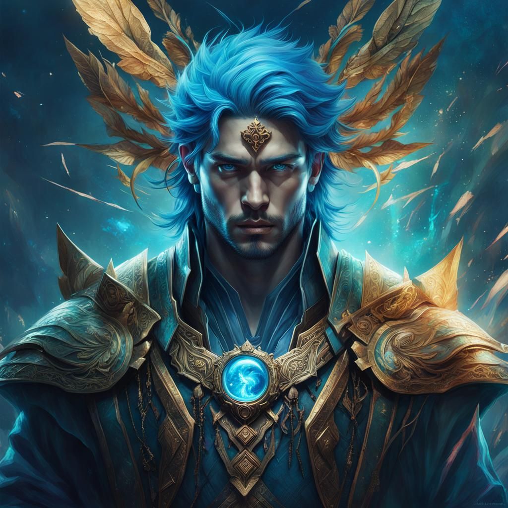 Azure God - AI Generated Artwork - NightCafe Creator
