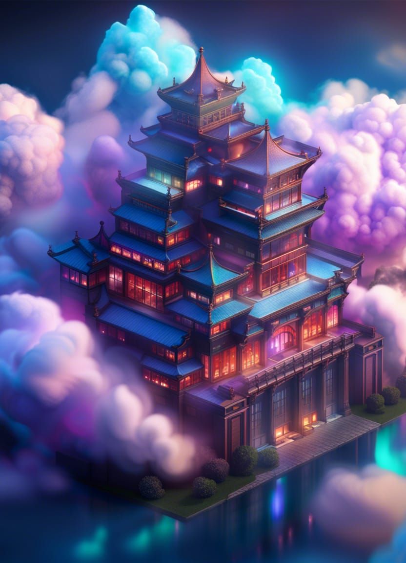 cloud building - AI Generated Artwork - NightCafe Creator