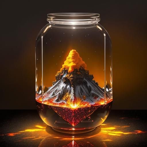Volcano jar - AI Generated Artwork - NightCafe Creator