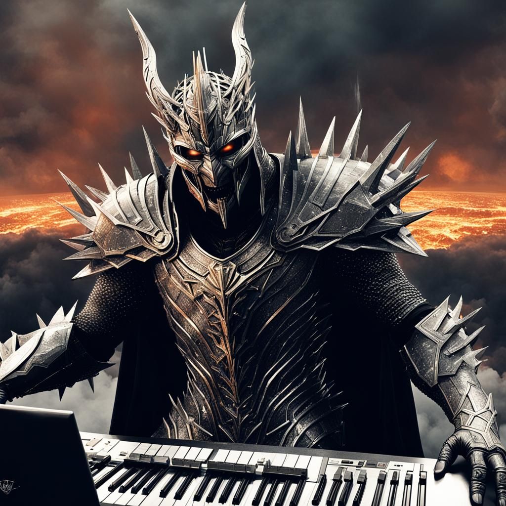 Sauron playing his dark and ringing melodies - AI Generated Artwork ...