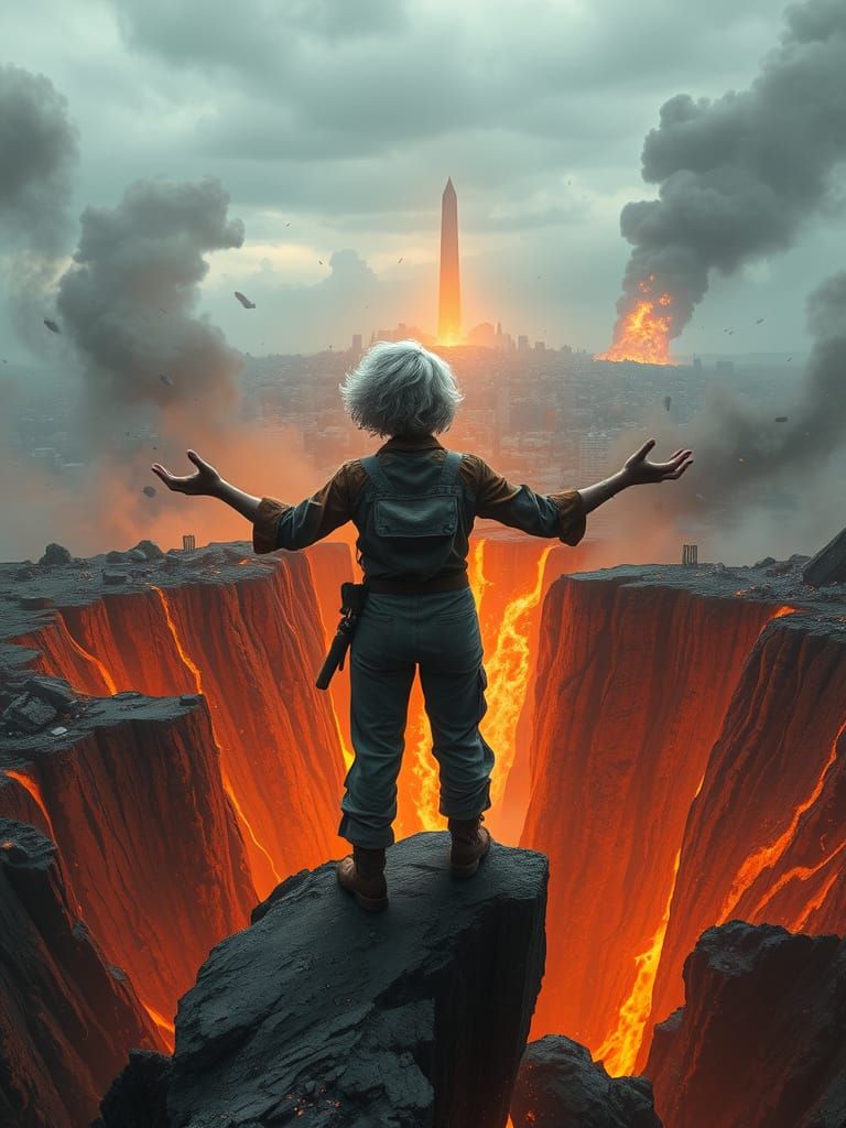 Create a high-resolution digital painting of Essun from N.K. Jemisin’s The Fifth Season. Style ...