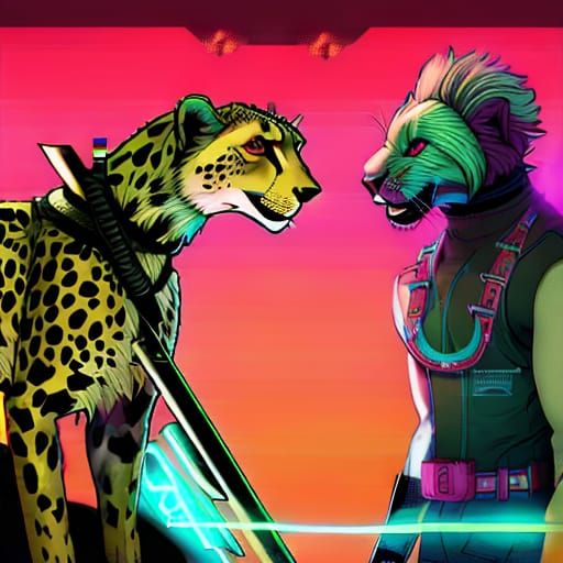 furry anthropomorphic lean male gay cheetah, together with furry ...