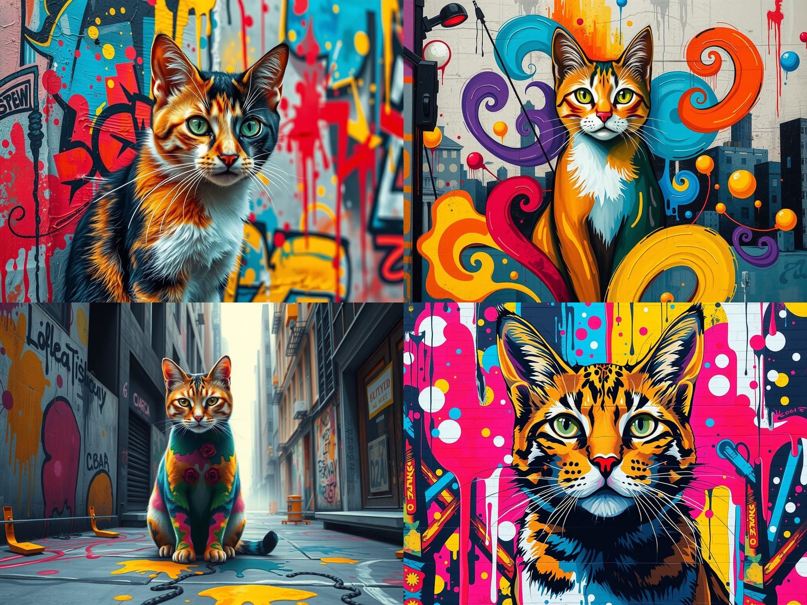 cat street art - cat street art