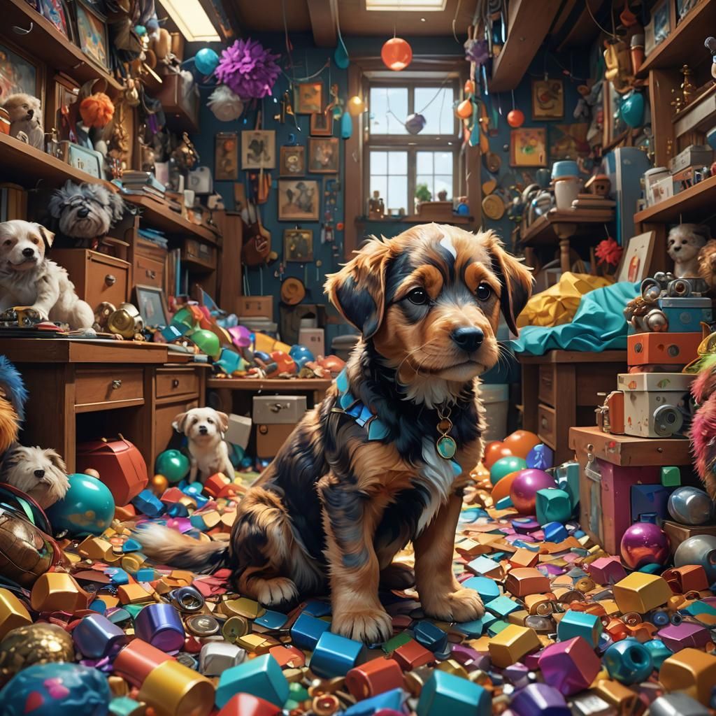 Puppies, Puppies, Everywhere! - AI Generated Artwork - NightCafe Creator