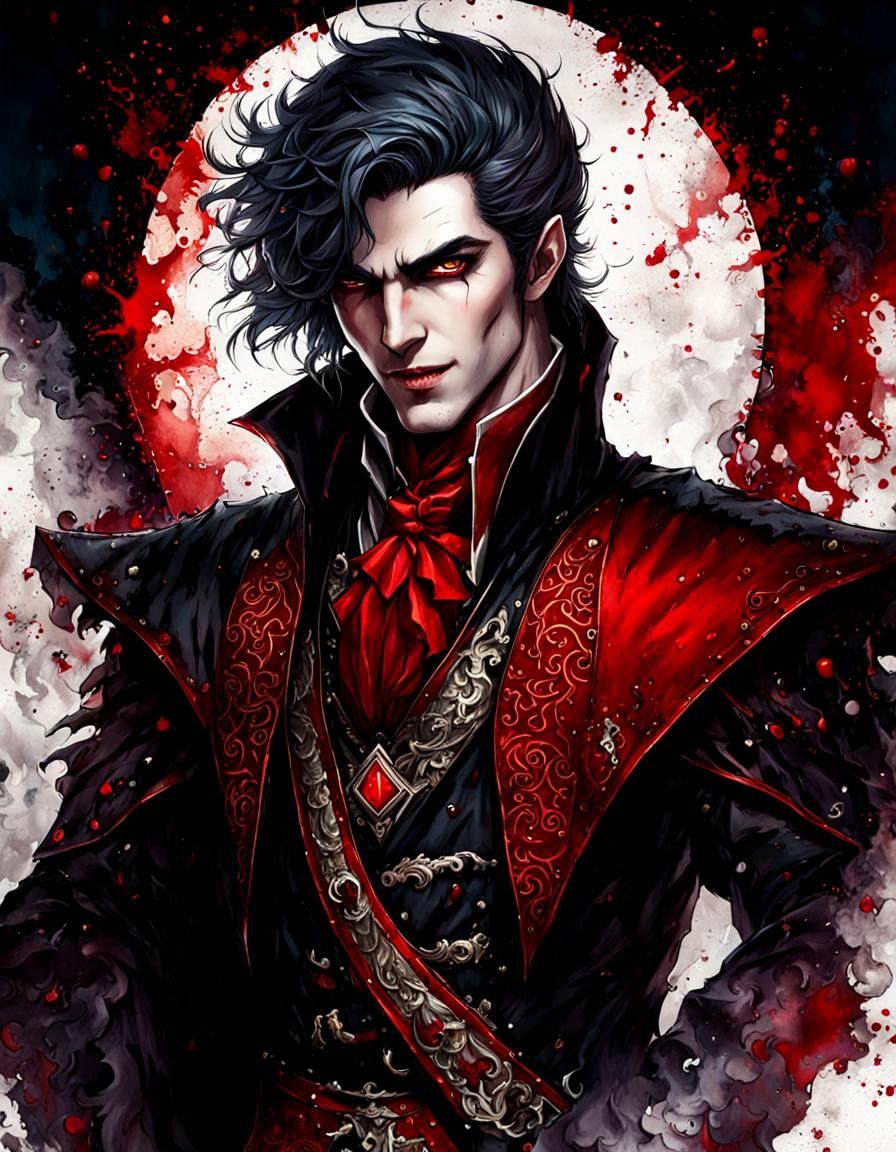 A handsome vampire a day, keeps the tedium away! - AI Generated Artwork ...