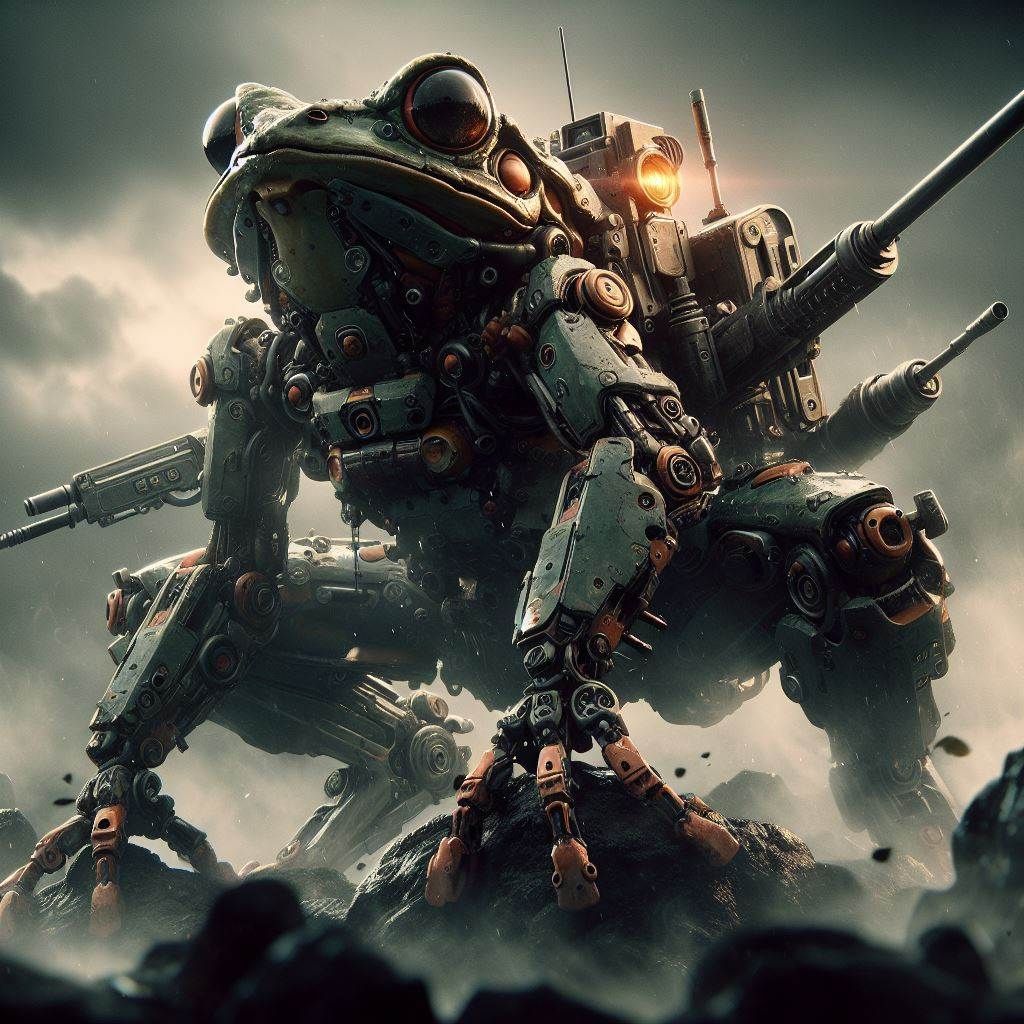 Mecha Frog - AI Generated Artwork - NightCafe Creator